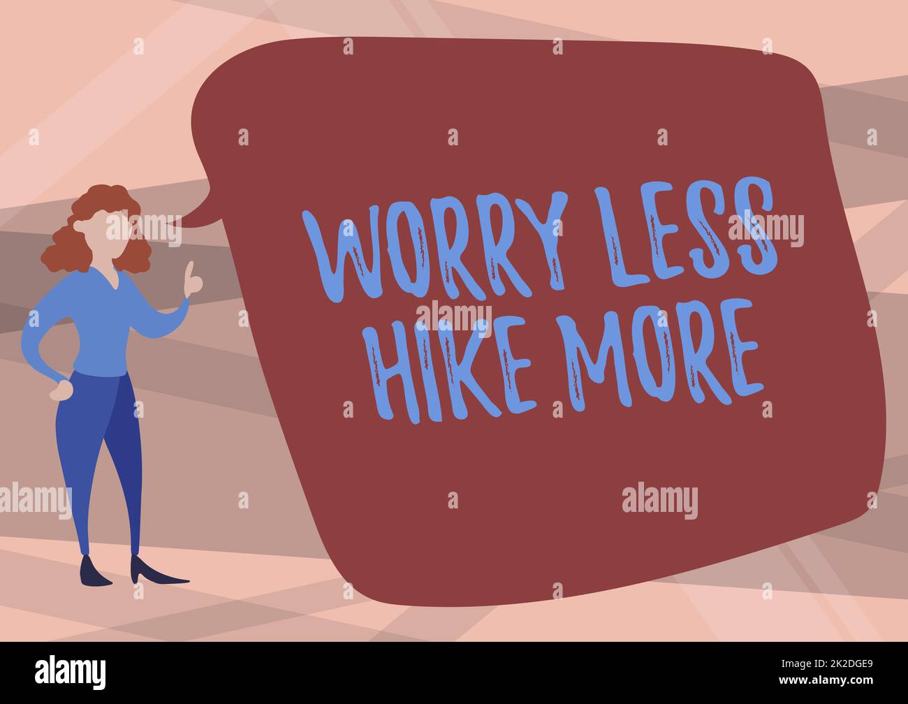 Text showing inspiration Worry Less Hike More. Word Written on Worry ...