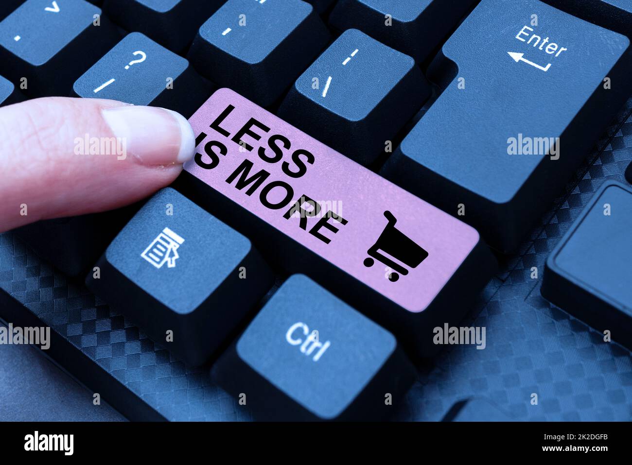 Sign displaying Less Is More. Internet Concept used to express a ...