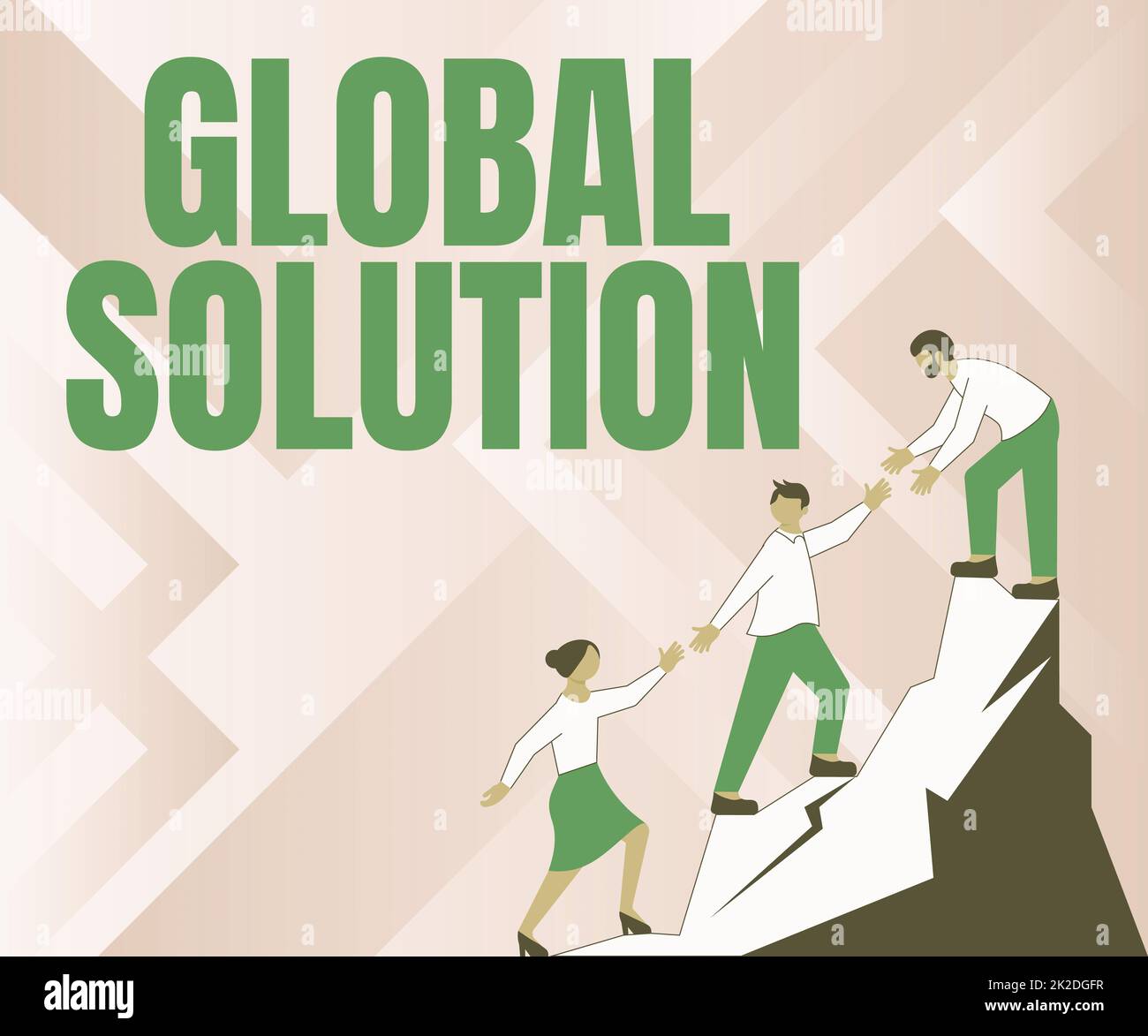 Text sign showing Global Solution. Business idea dealing with a ...