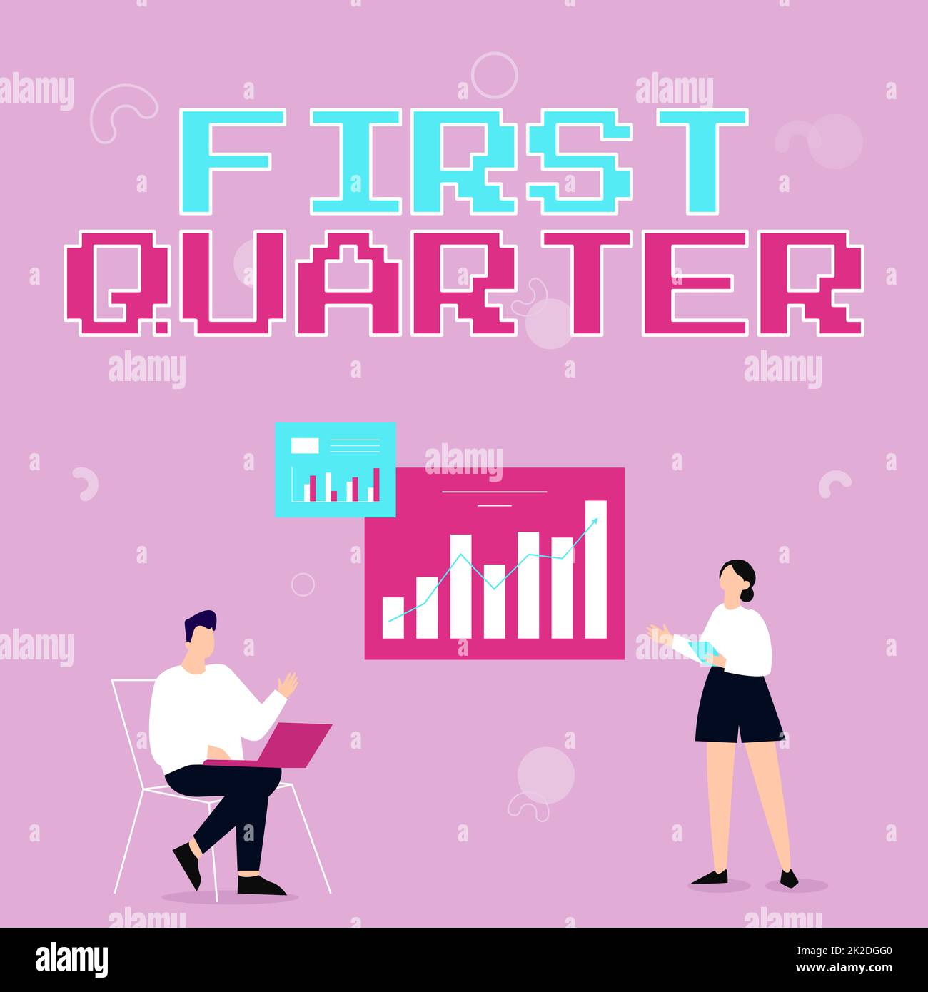 Hand writing sign First Quarter. Business concept one of the considered ...