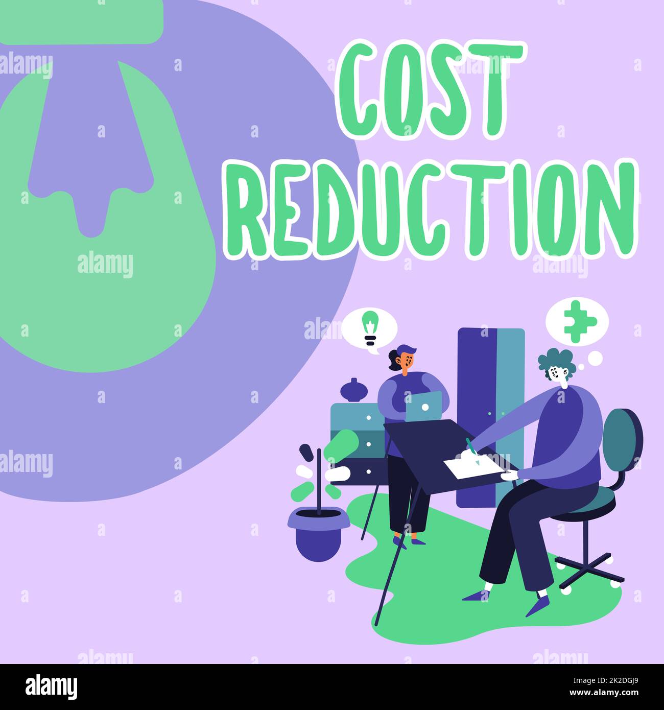 Hand writing sign Cost Reduction. Business overview process of finding ...