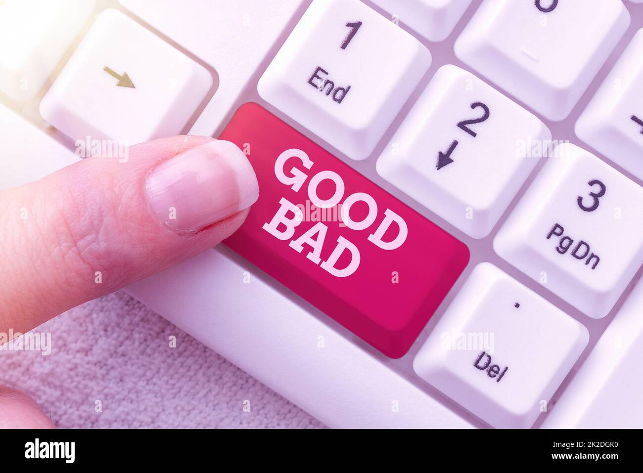 Inspiration showing sign Good Bad. Concept meaning to seem to be going ...