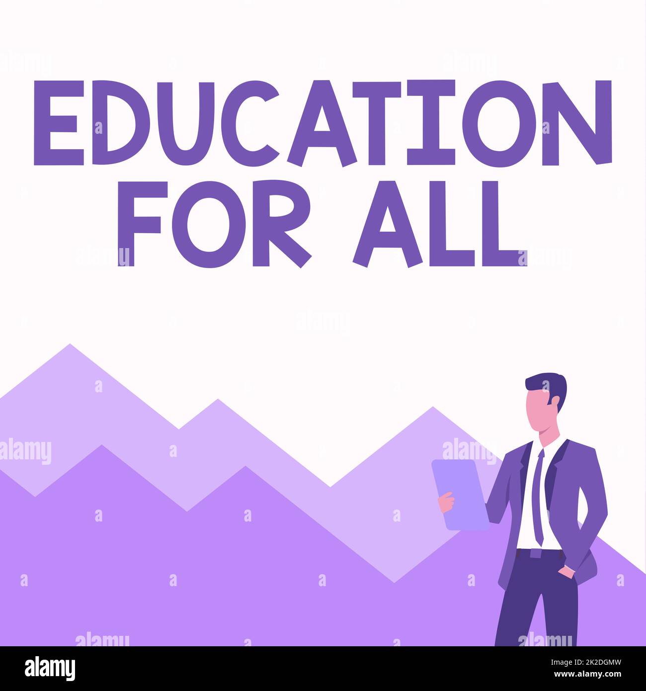 Text sign showing Education For All. Word for aiming to meet learning ...