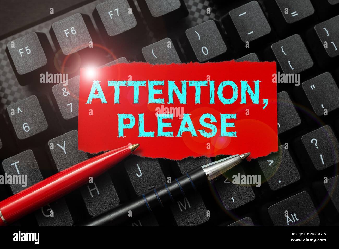 Handwriting text Attention, Please. Business approach way to attract ...