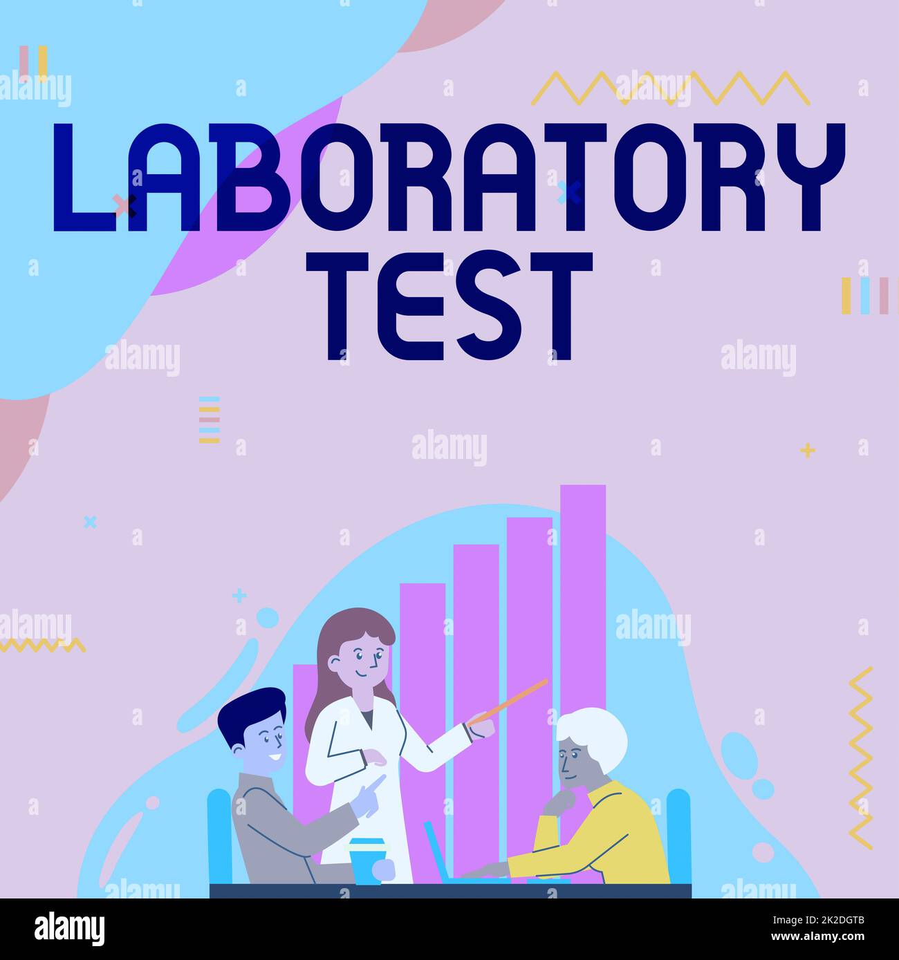 Handwriting text Laboratory Test. Word Written on Determination of a ...