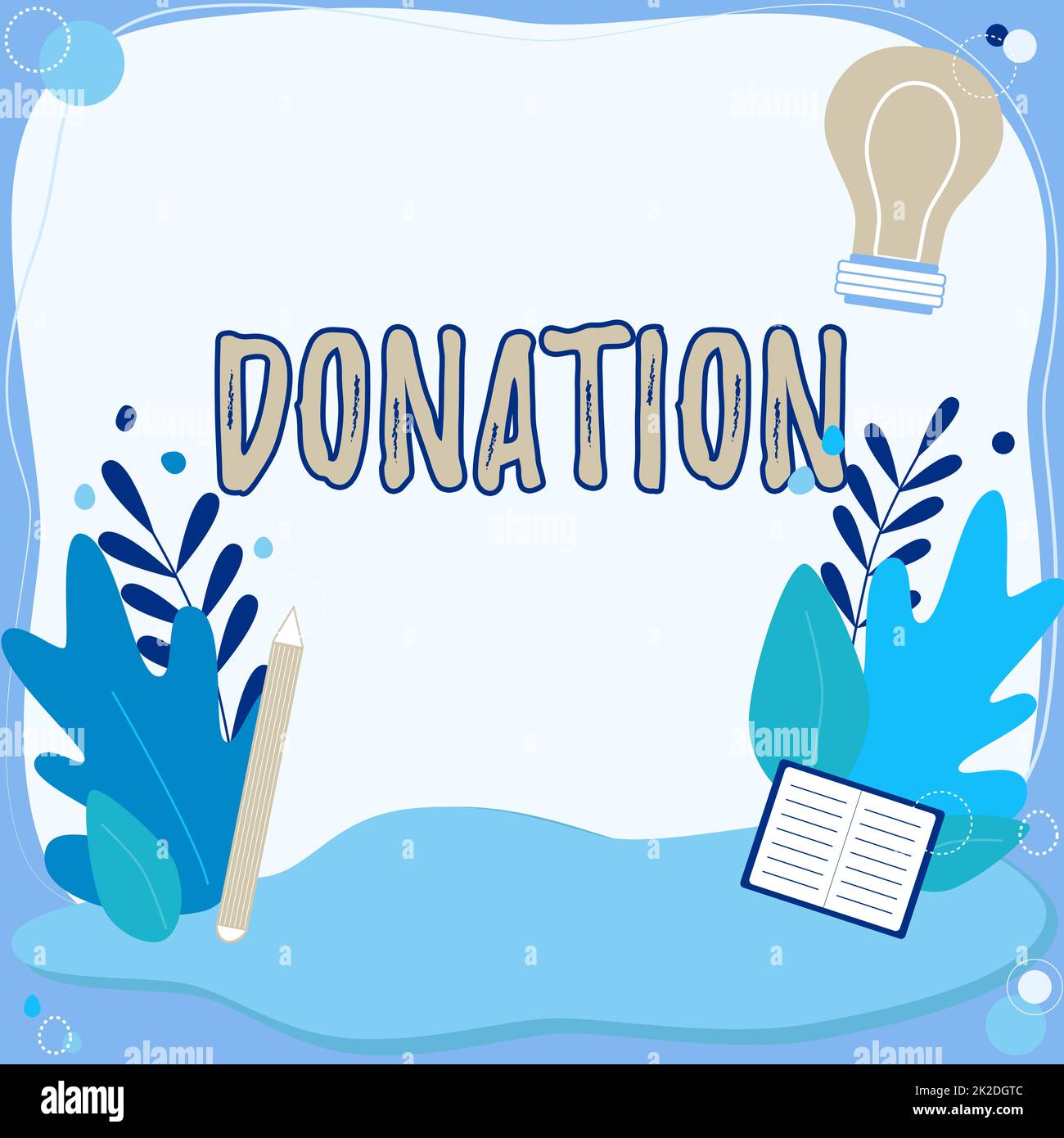 Text sign showing Donation. Business showcase something that is given ...