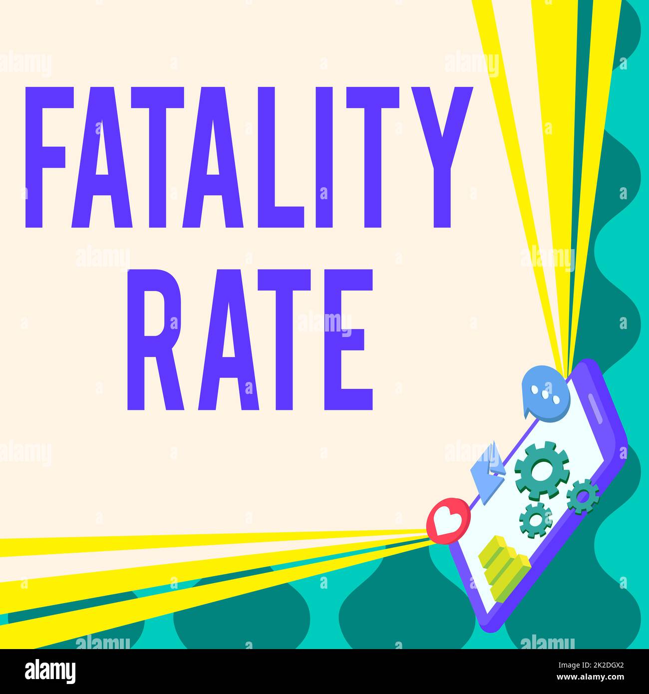 Handwriting text Fatality Rate. Business concept calculated number of ...