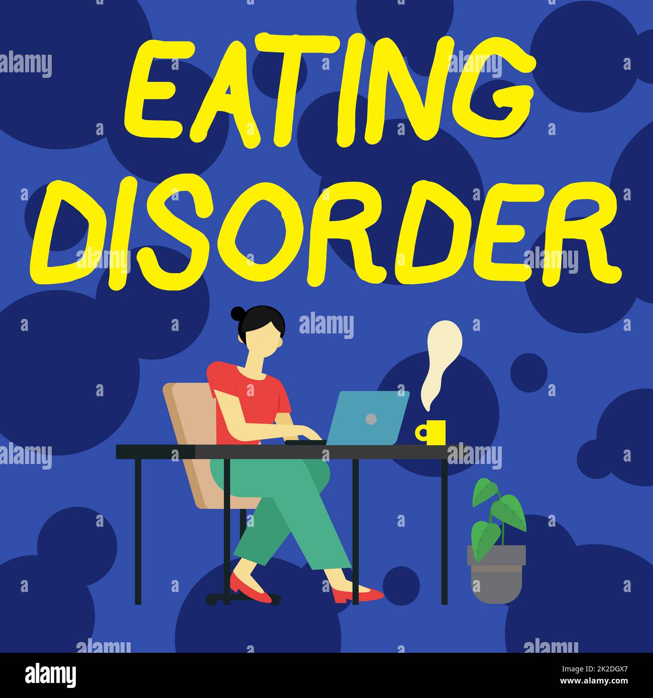 Text caption presenting Eating Disorder. Business concept characterized ...