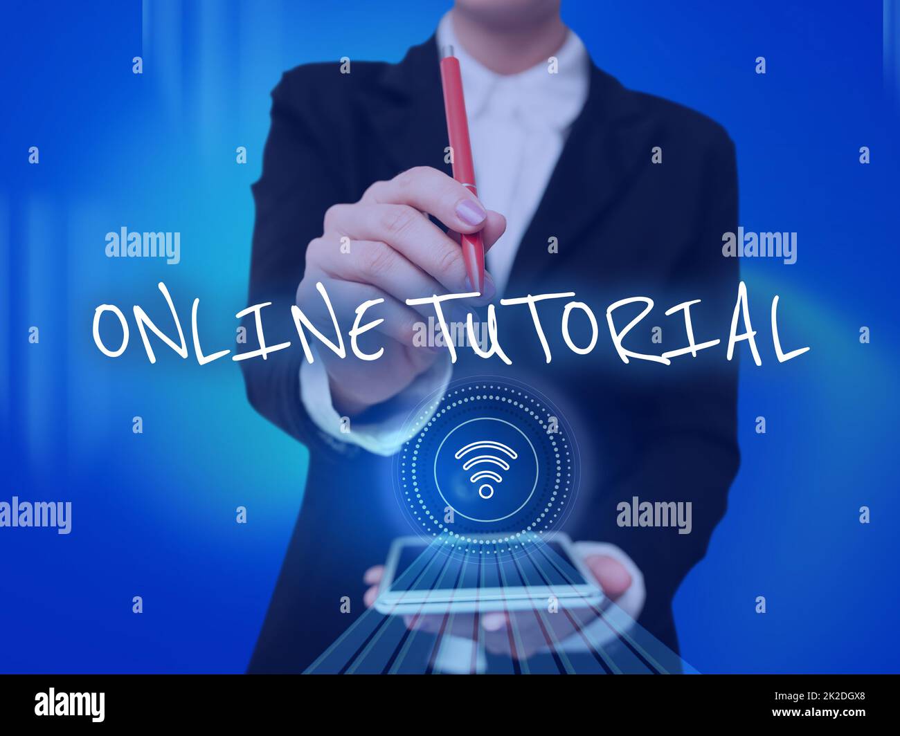 Text Caption Presenting Online Tutorial Internet Concept Process Of Tutoring In An Online Or