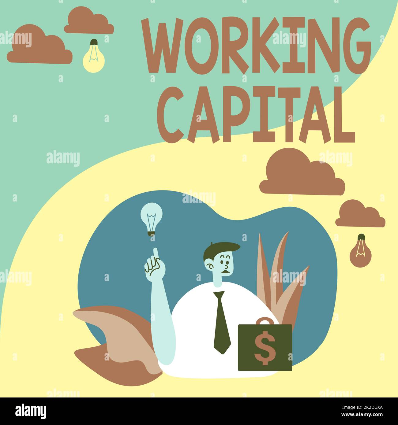Hand writing sign Working Capital. Conceptual photo Working Capital Man ...