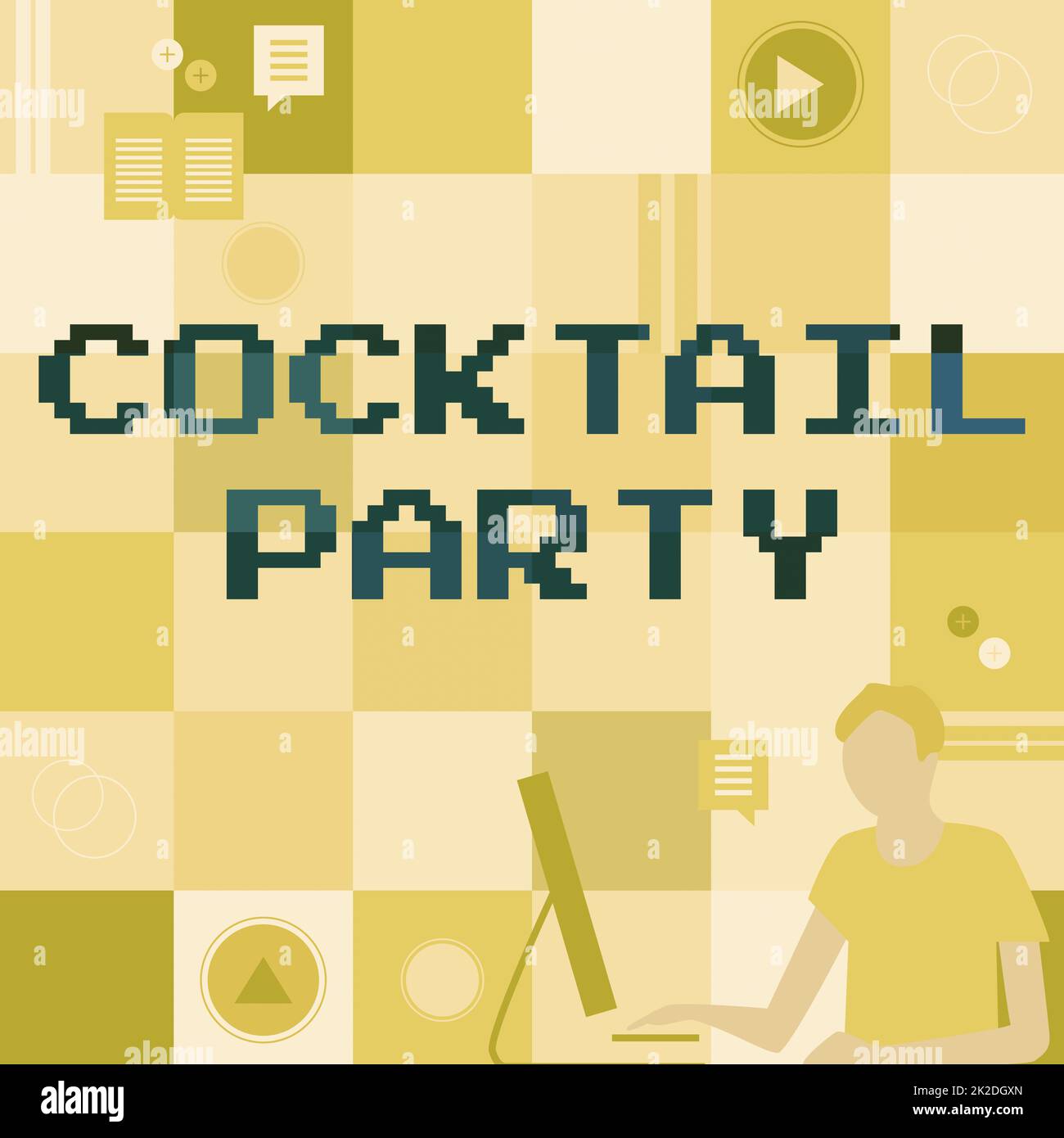 Handwriting text Cocktail Party. Word for formal party with alcoholic ...