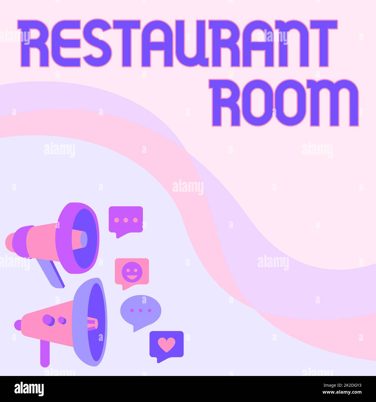Text caption presenting Restaurant Room. Business idea showing pay to ...