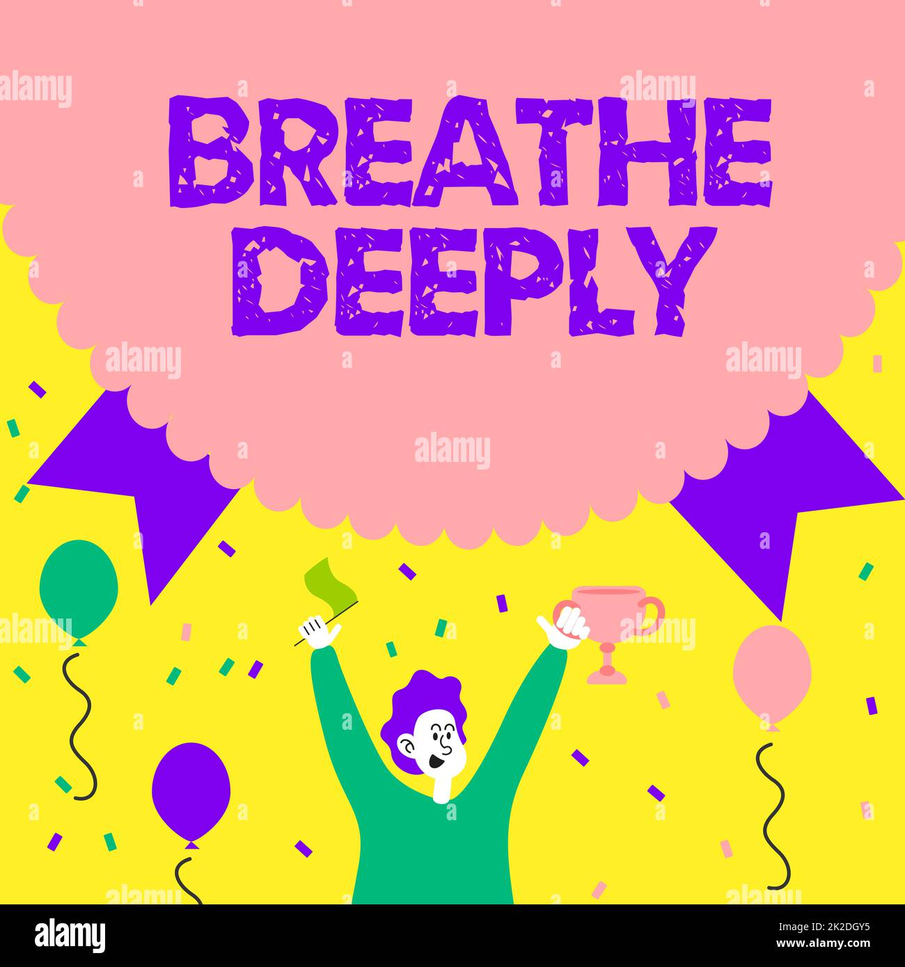 Inspiration showing sign Breathe Deeply. Business showcase to take a ...