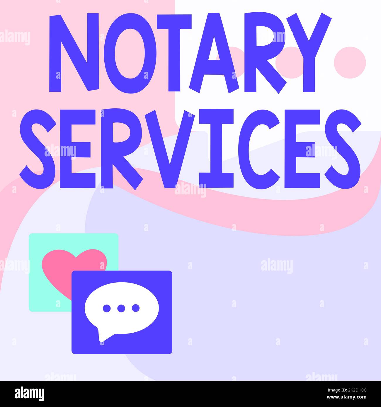 Text caption presenting Notary Services. Business showcase services ...
