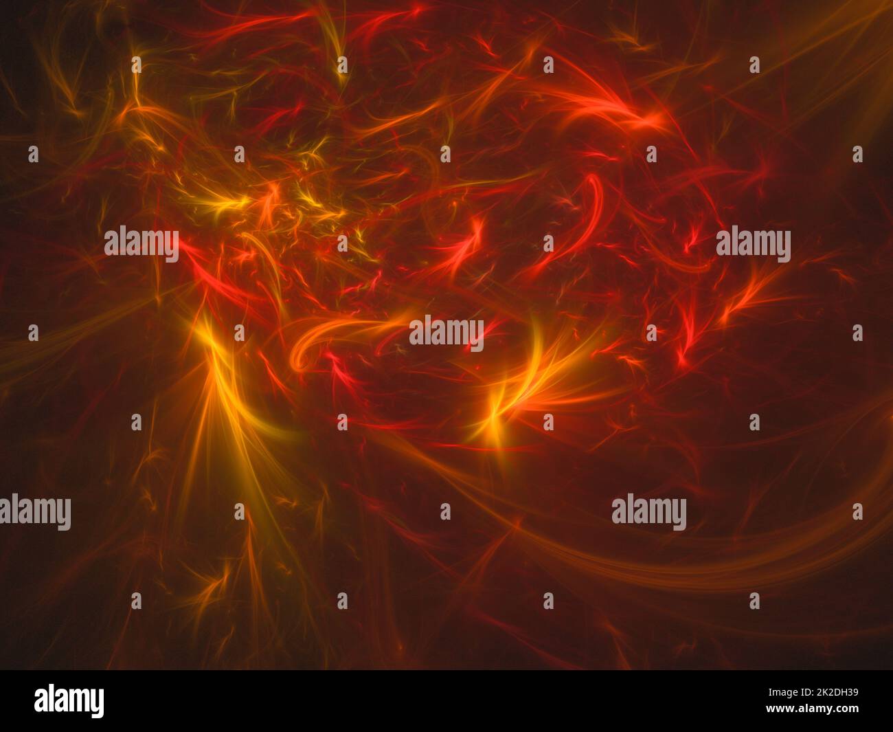 Abstract fractal art background, suggestive of fire flames and hot wave ...