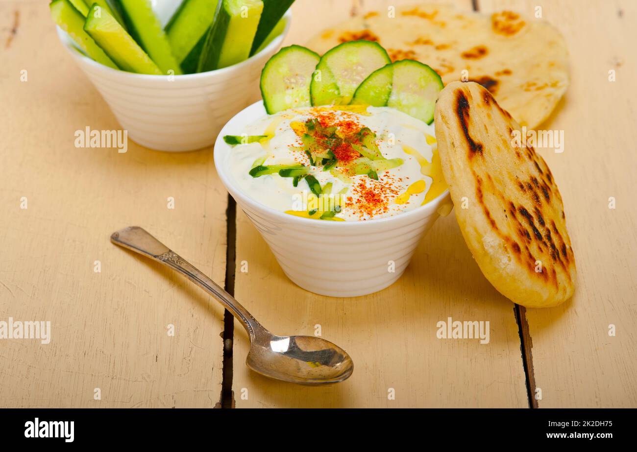 Arab middle east goat yogurt and cucumber salad Stock Photo - Alamy