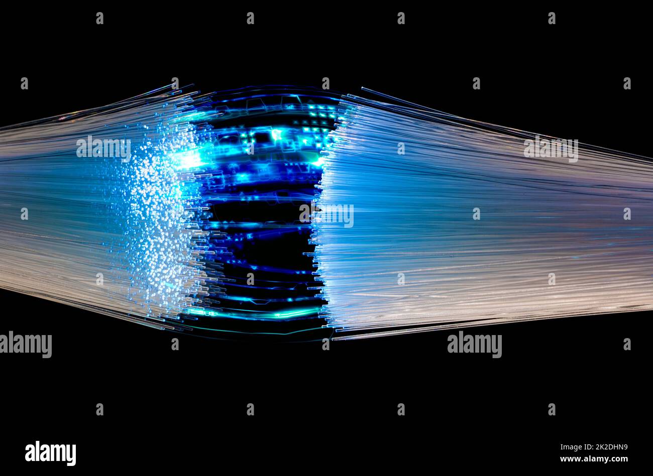 Optical fibers connection Stock Photo - Alamy