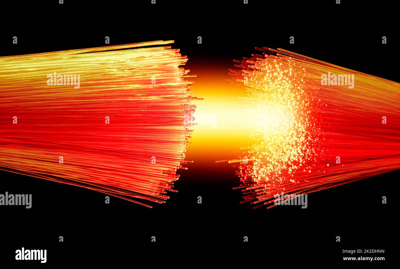 Optical fibers connection Stock Photo - Alamy