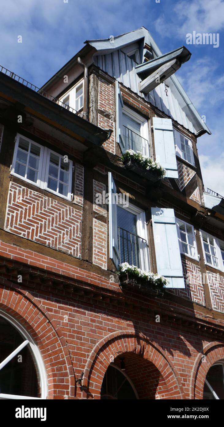 Old half-timbered house, Lauenburg Stock Photo - Alamy