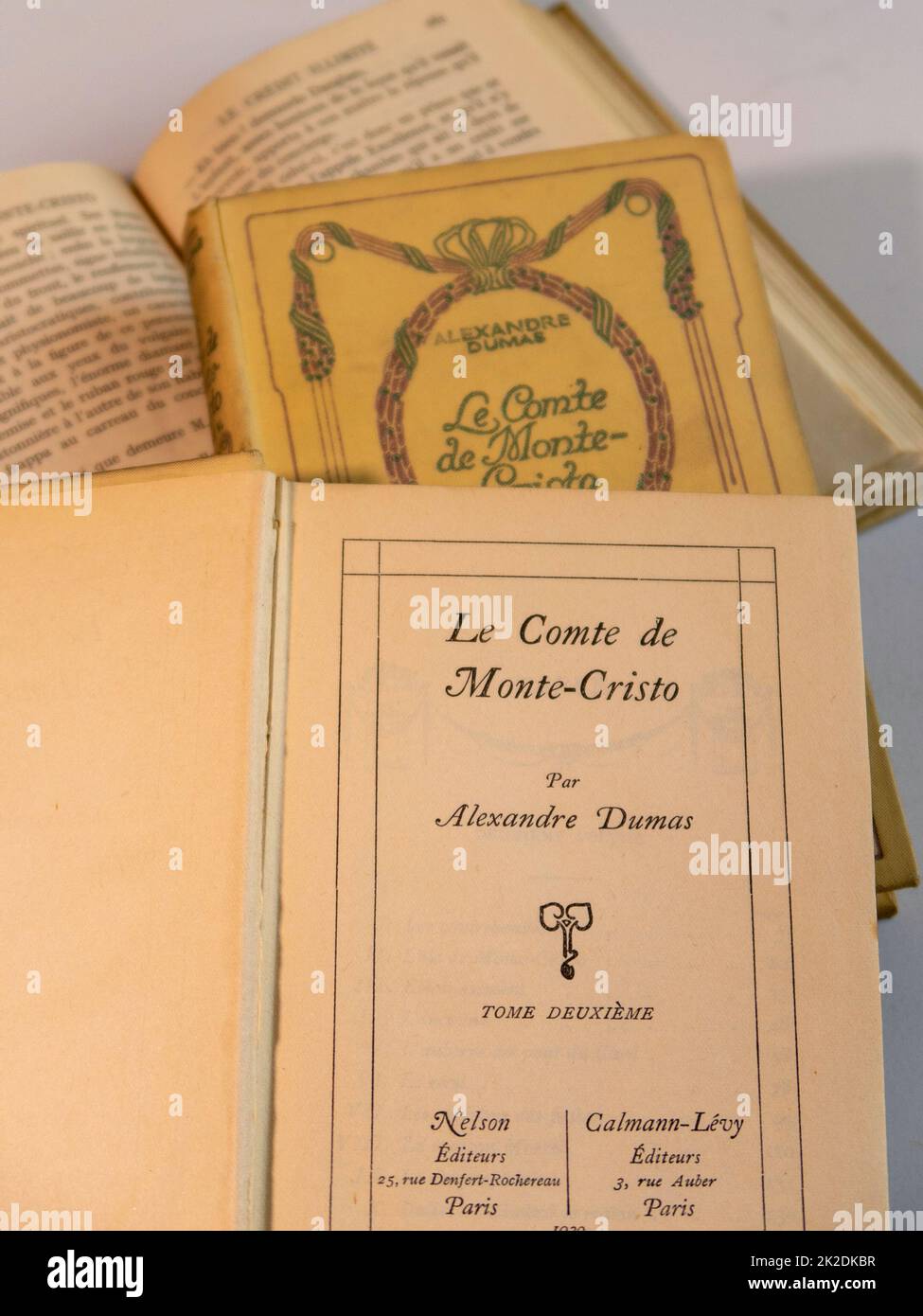 Vintage French Books of The Count of Monte-Cristo Stock Photo - Alamy