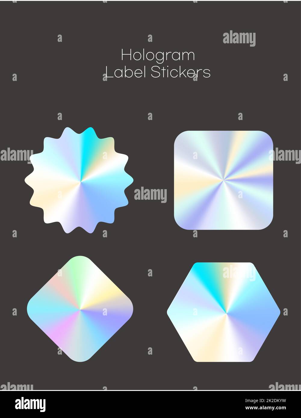 hologram label stickers vector illustration Stock Photo - Alamy