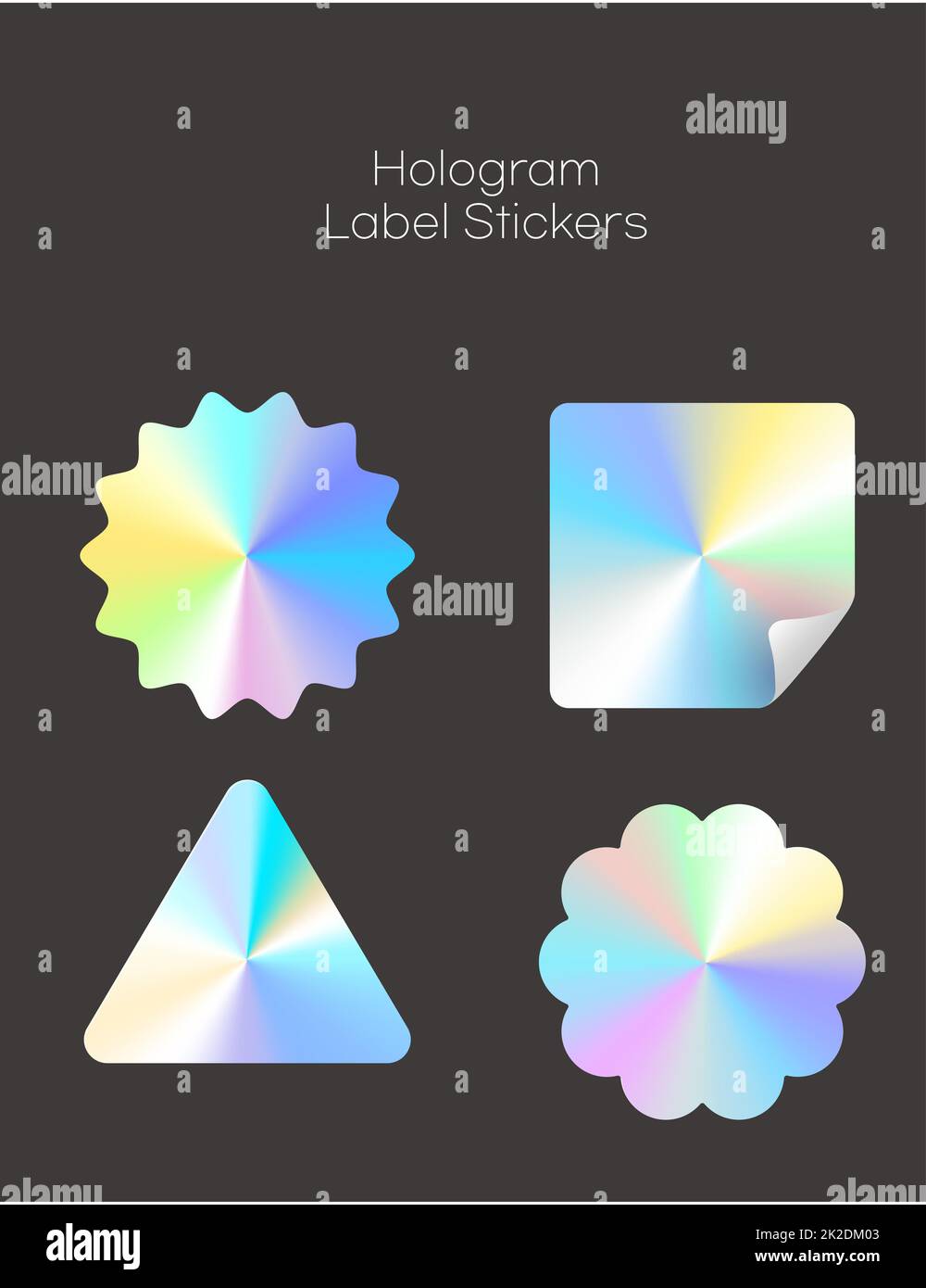 hologram label stickers vector illustration Stock Photo - Alamy