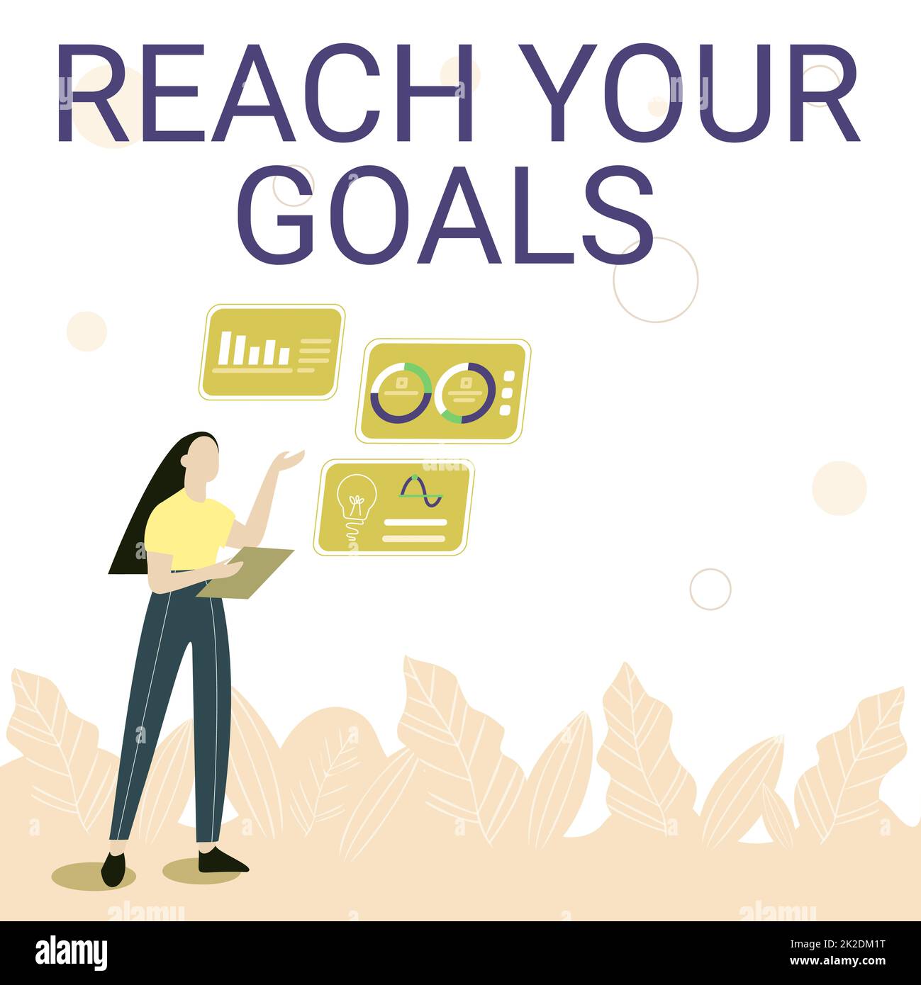 Conceptual display Reach Your Goals. Business approach achieve what you ...