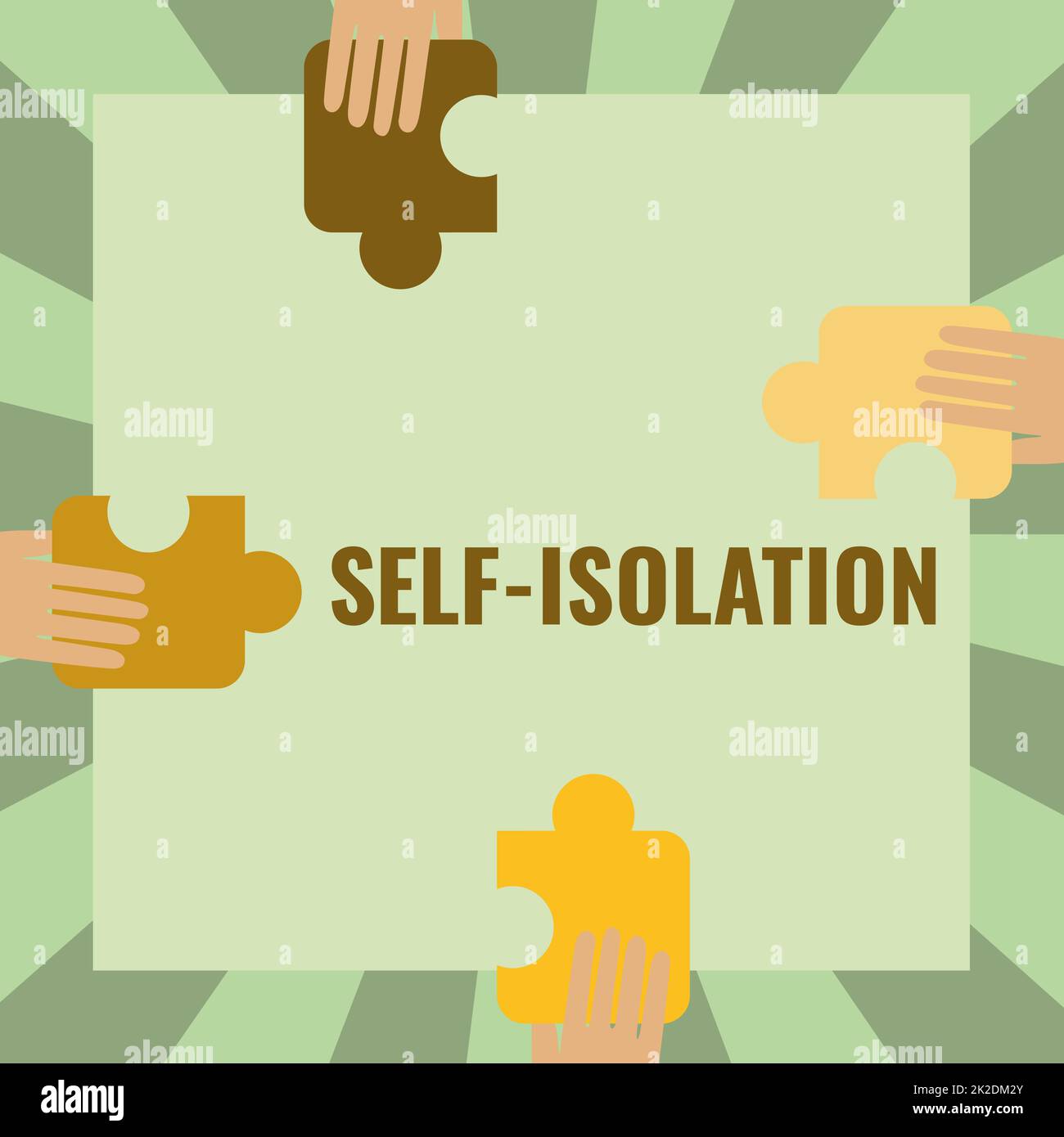 Text sign showing Self Isolation. Internet Concept promoting infection ...