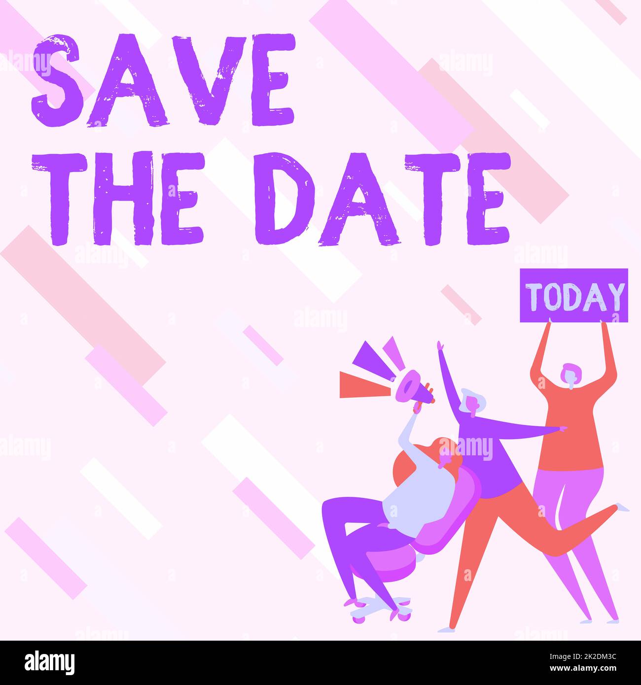 Hand writing sign Save The Date. Word for Systematized events Scheduled ...