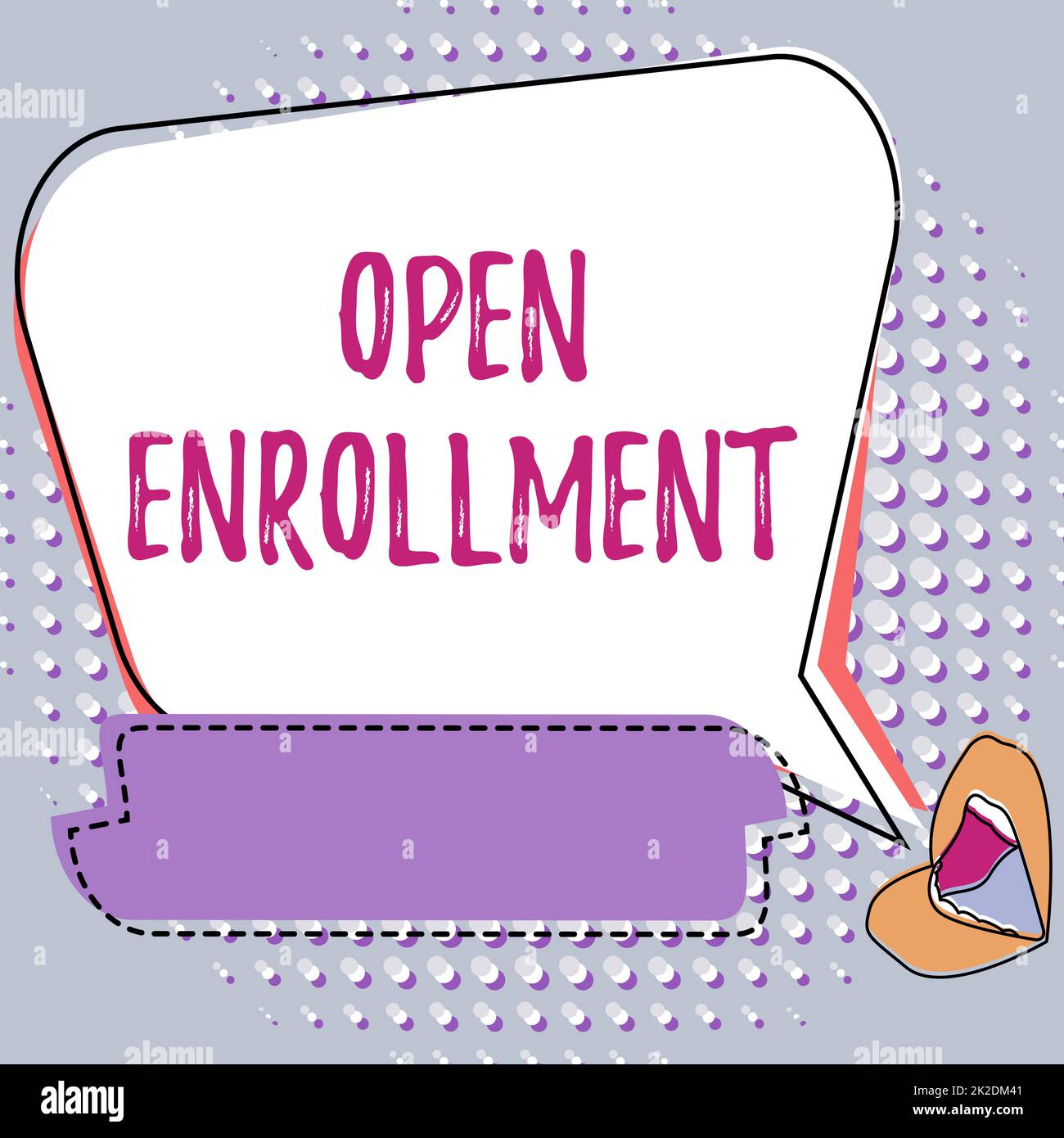 Handwriting text Open Enrollment. Concept meaning The yearly period ...
