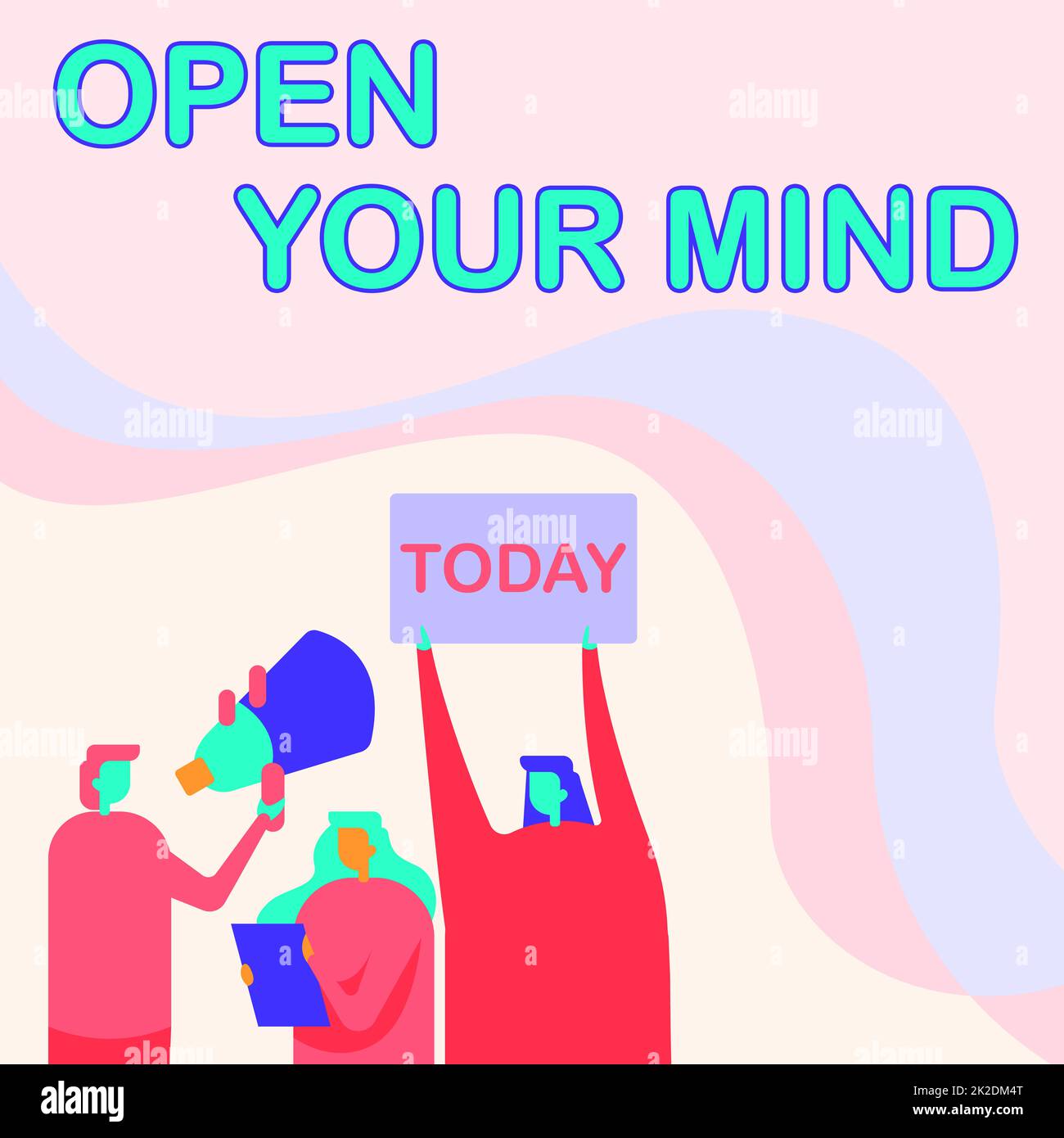 Conceptual display Open Your Mind. Business showcase Be openminded ...