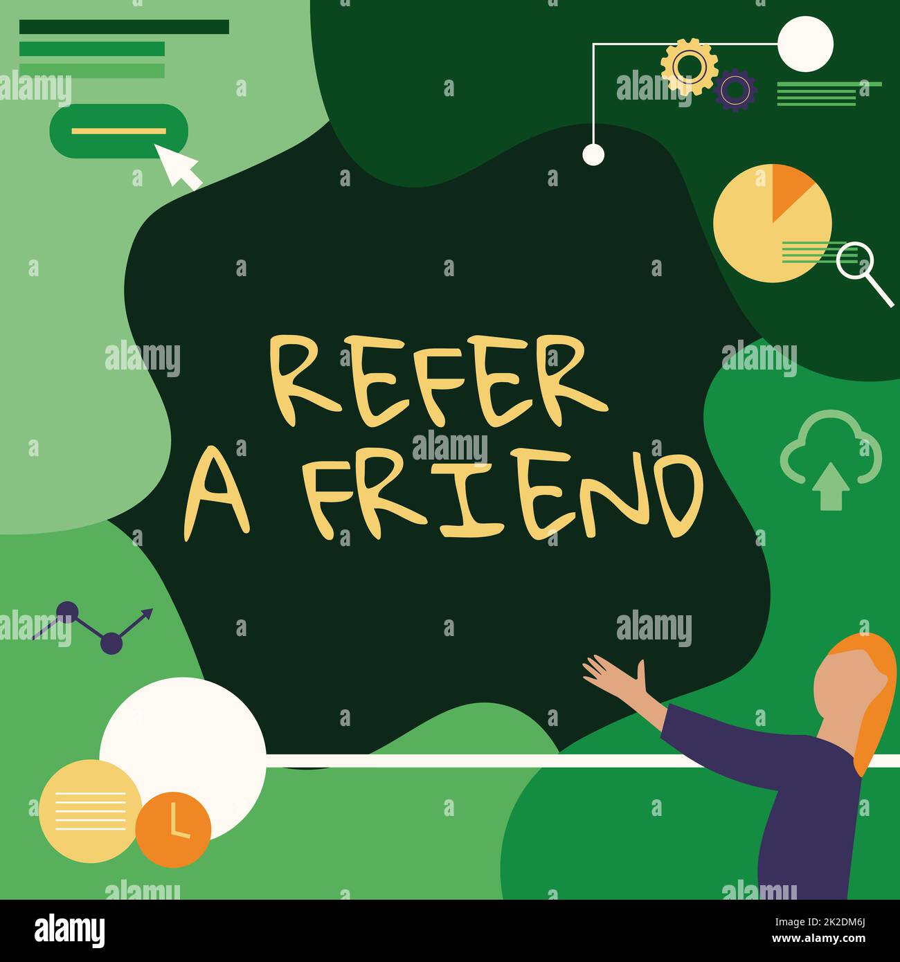 Inspiration showing sign Refer A Friend. Business overview ...