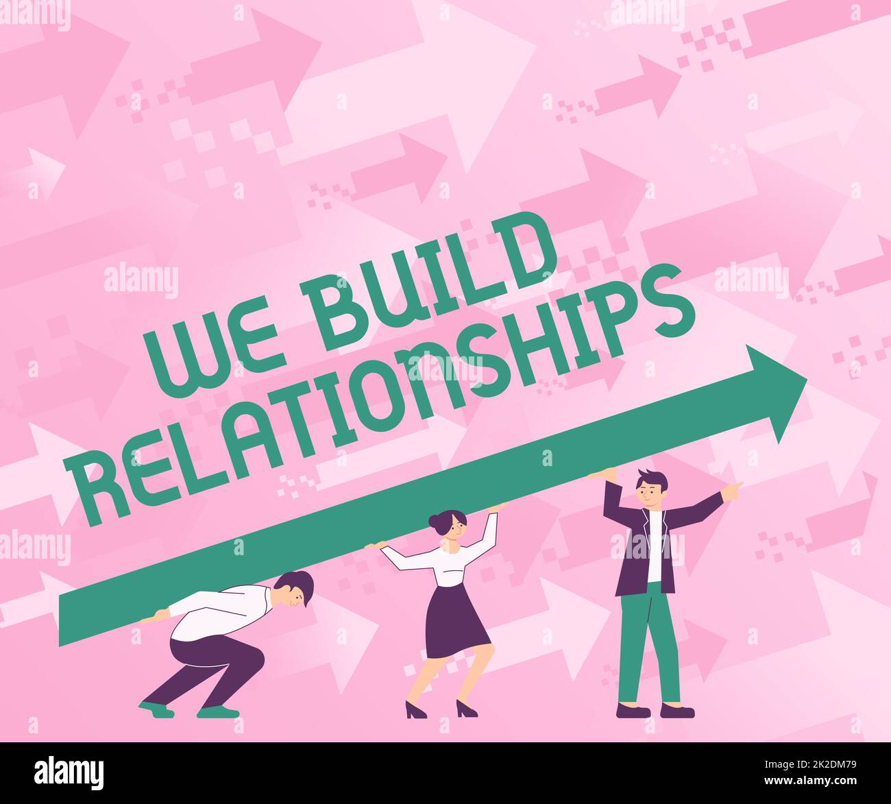 Hand writing sign We Build Relationships. Conceptual photo We Build ...