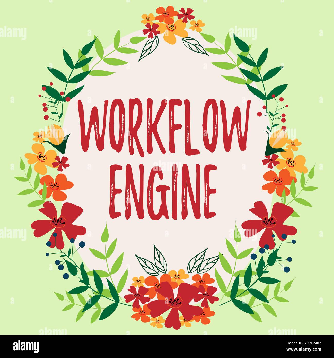 Text caption presenting Workflow Engine. Internet Concept Workflow ...