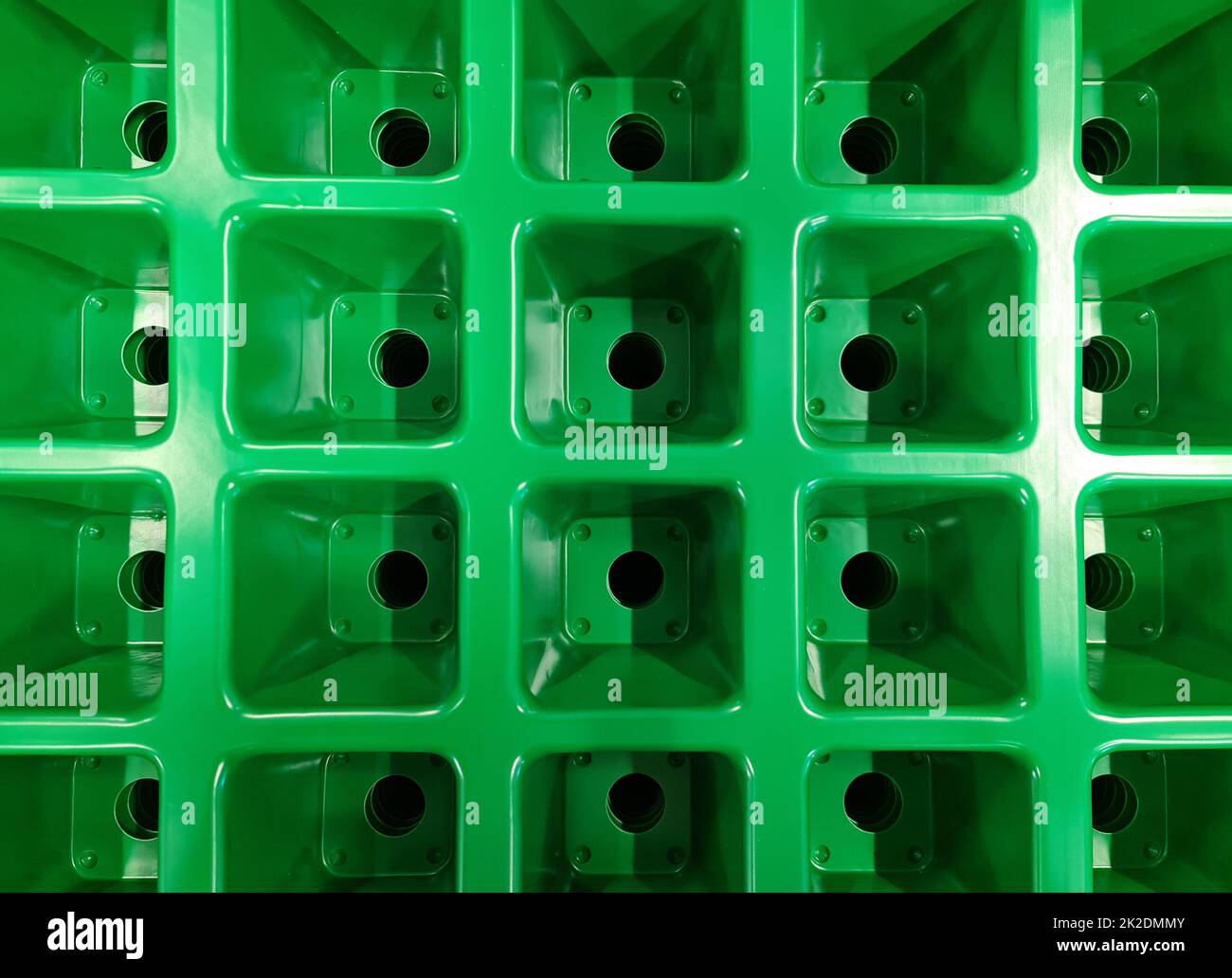 Green plastic planting aid taken from above Stock Photo - Alamy