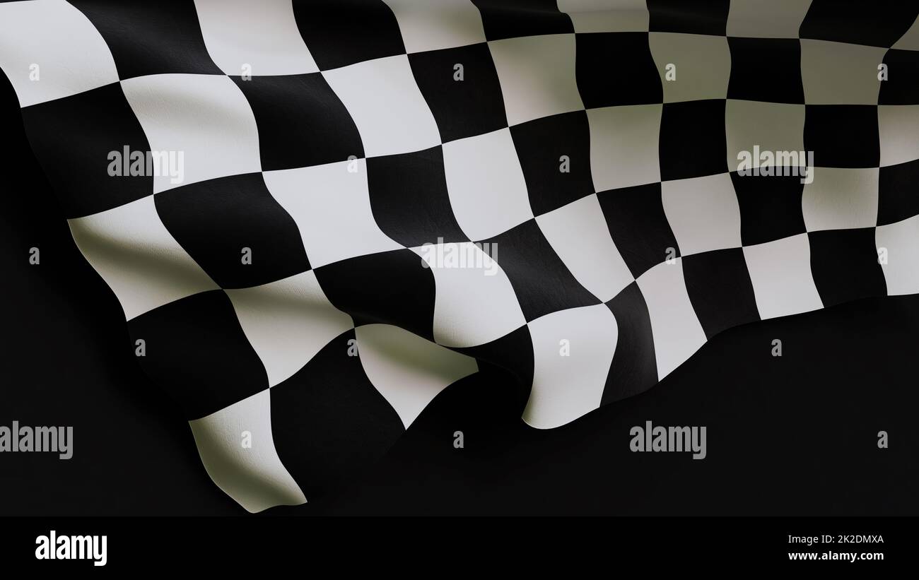 Checkered racing flag 3D rendering Stock Photo - Alamy