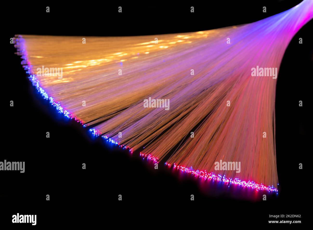 Illuminated optical fibers Stock Photo - Alamy