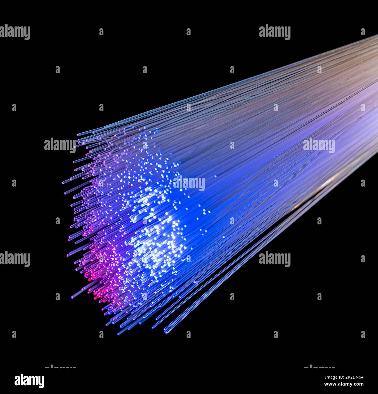 Optical fibers string Stock Photo - Alamy