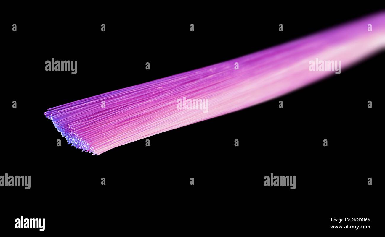 Optical fibers strand Stock Photo - Alamy