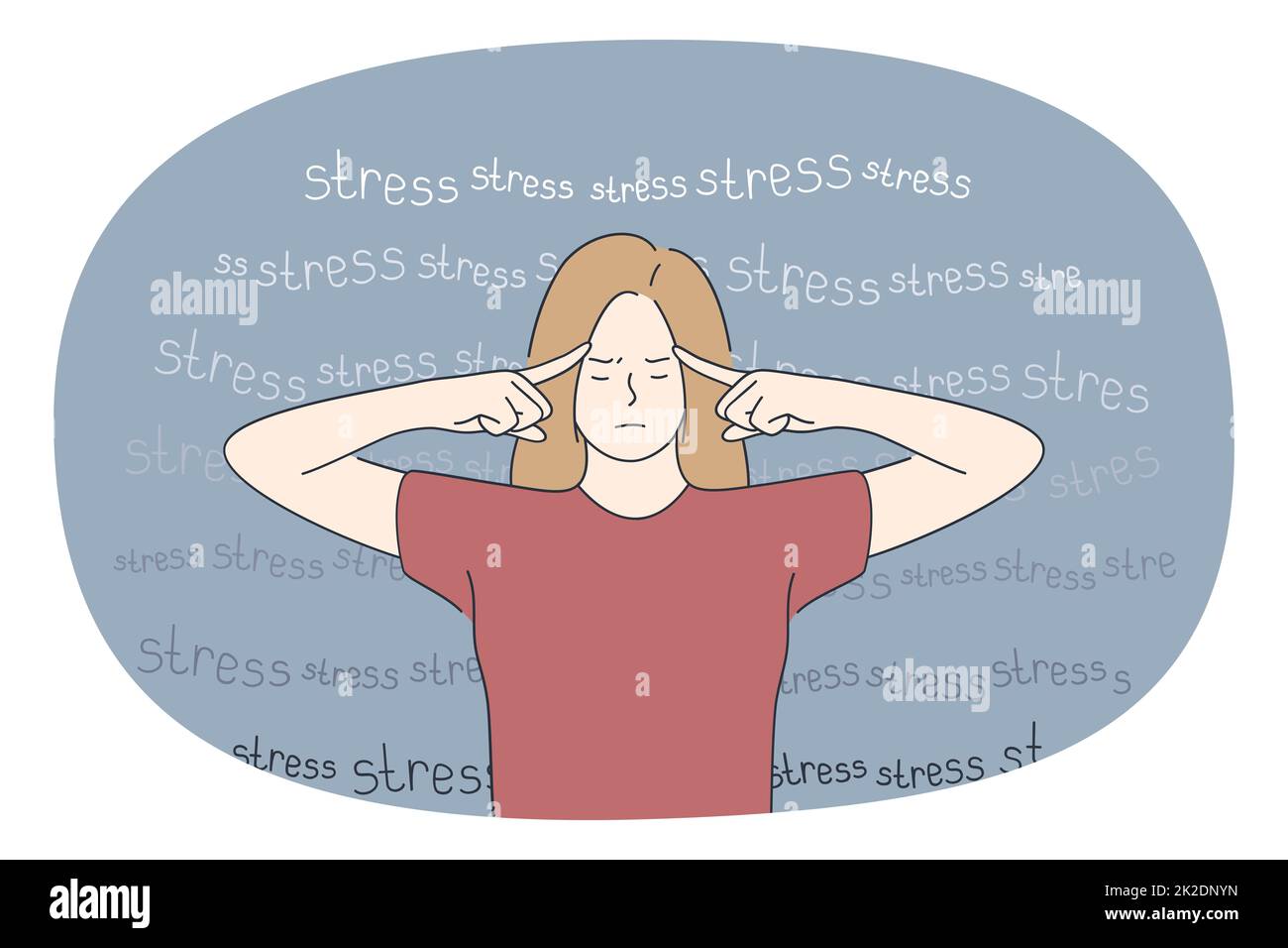 Feeling stress and headache concept Stock Photo - Alamy