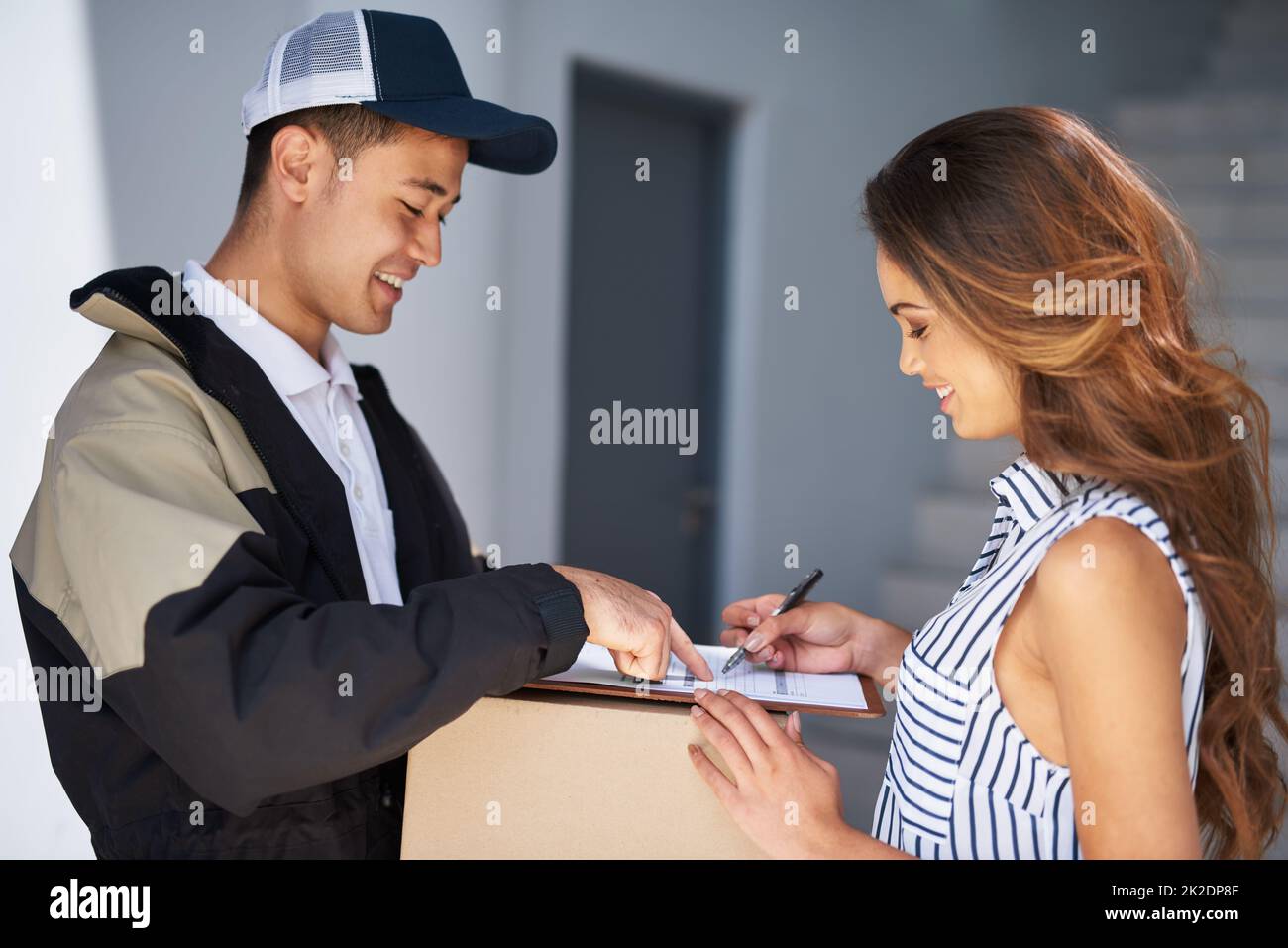Woman package hi-res stock photography and images - Alamy