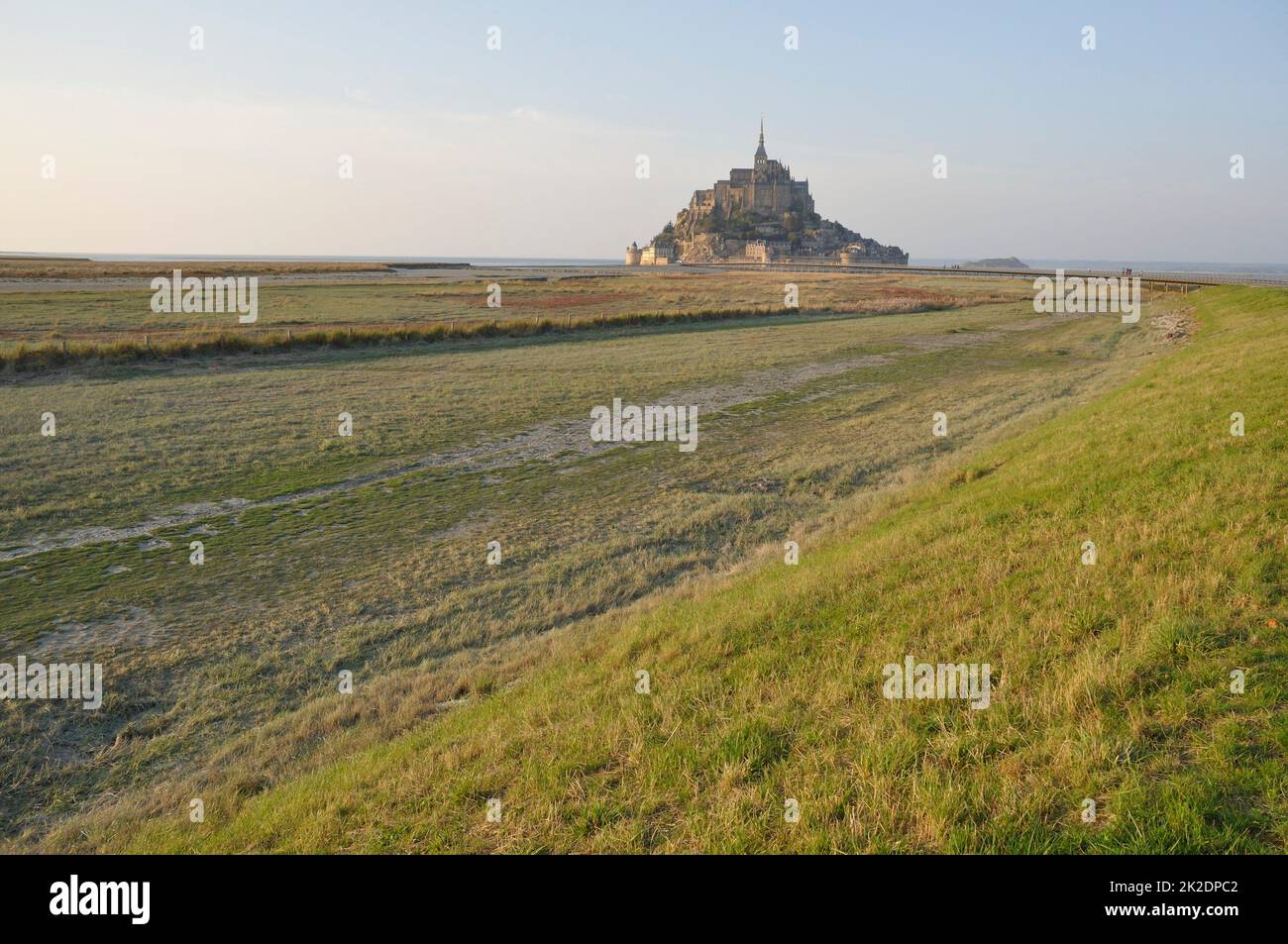 Mont Saint Michel and salt marshes Stock Photo - Alamy