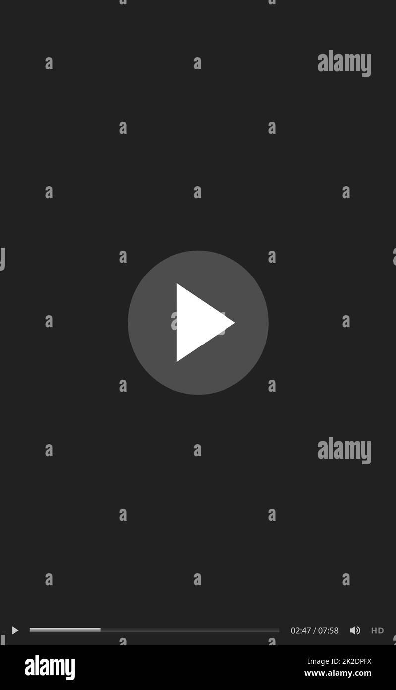 Video and Media Player Interface Template - Vector Stock Photo - Alamy