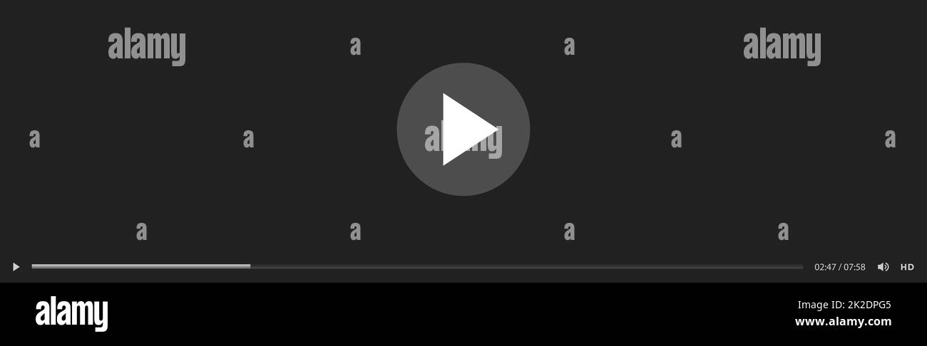 Video and Media Player Interface Template - Vector Stock Photo - Alamy