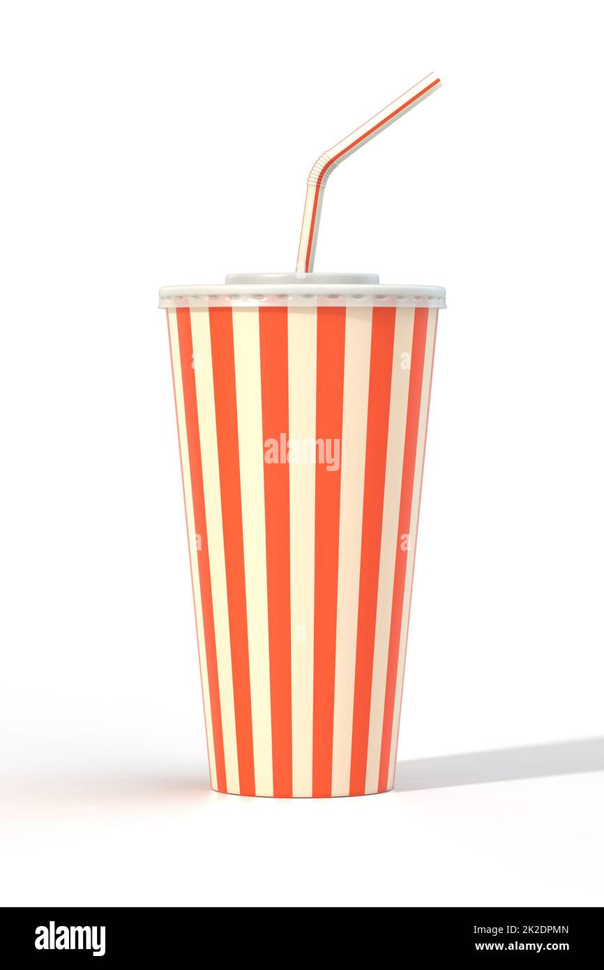 Fast food cola drink cup and drinking straw Stock Photo - Alamy