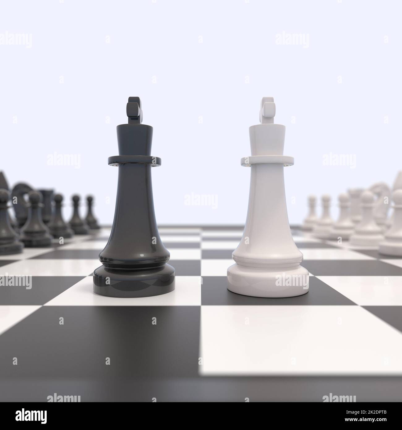 Two chess pieces on a chessboard Stock Photo - Alamy