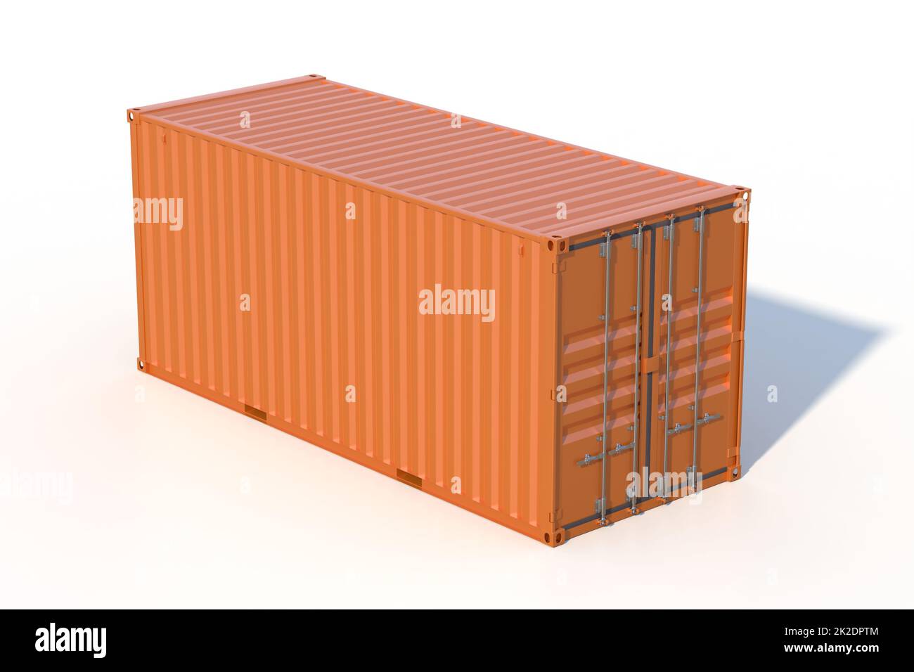 Metallic ship cargo container isolated 3D illustration Stock Photo - Alamy