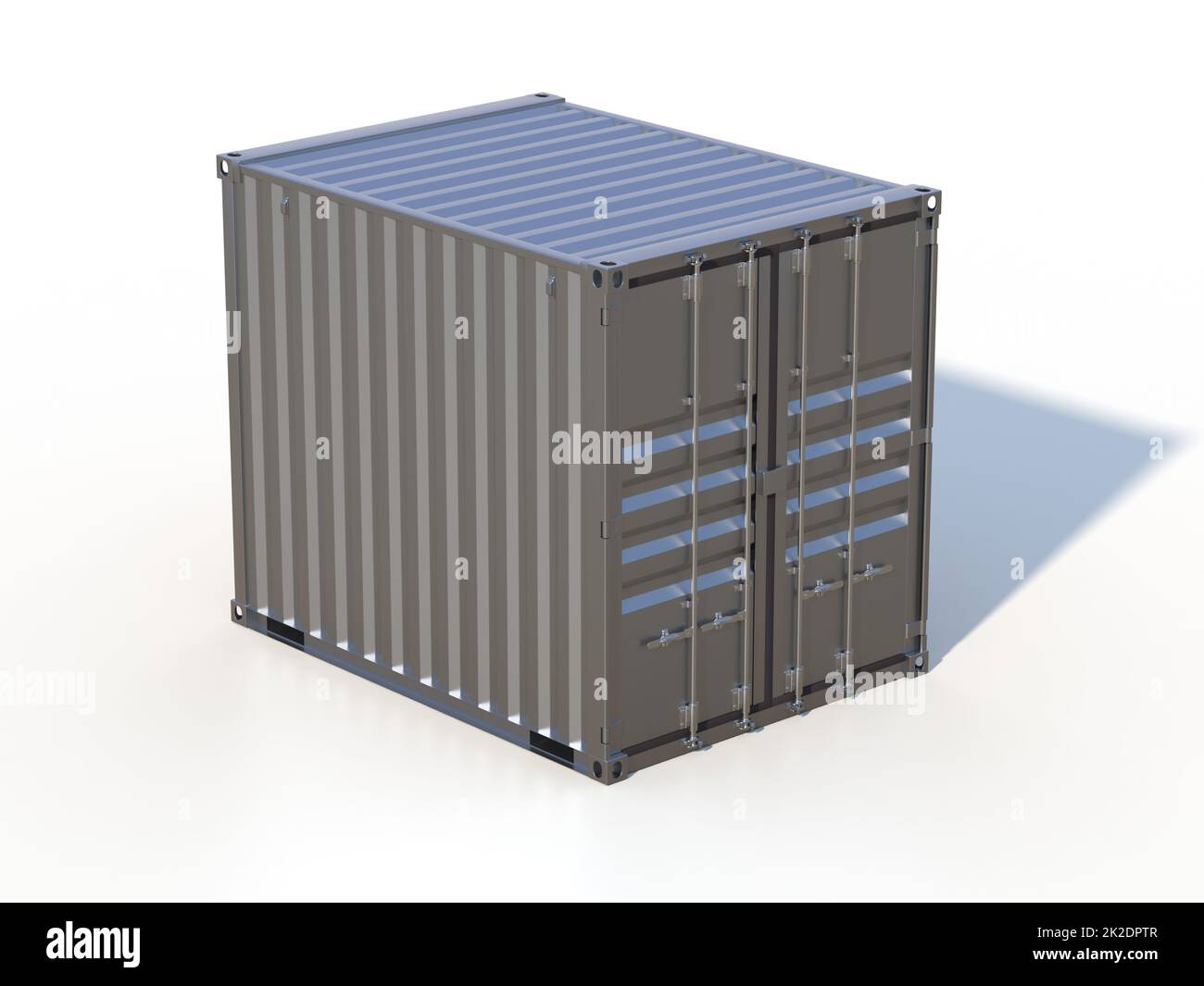 Metallic ship cargo container isolated 3D illustration Stock Photo - Alamy