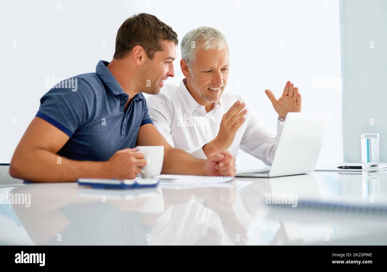 Theres always a way to go bigger with our ideas. Cropped shot of two ...