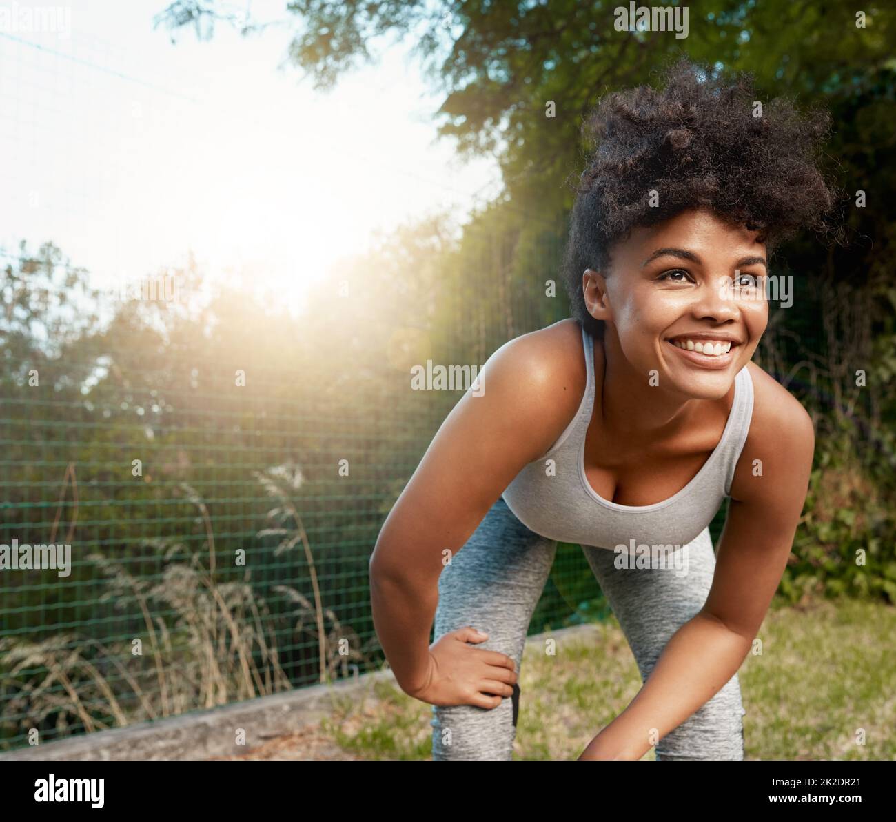 Theres nothing quite like setting a personal best. Shot of a sporty ...